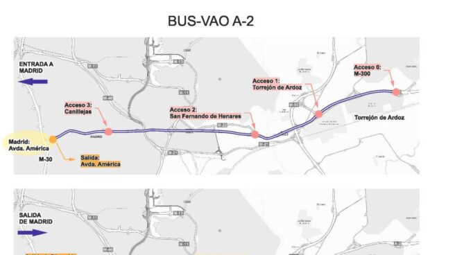 Así será el esperado carril Bus-VAO de la A-2