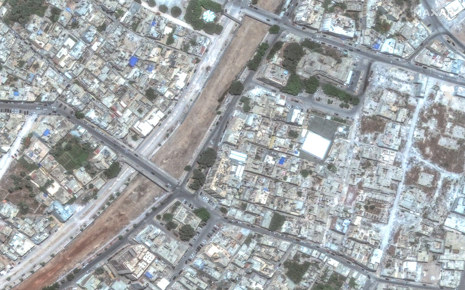 La magnitud del desastre de las inundaciones en Libia, desde el espacio