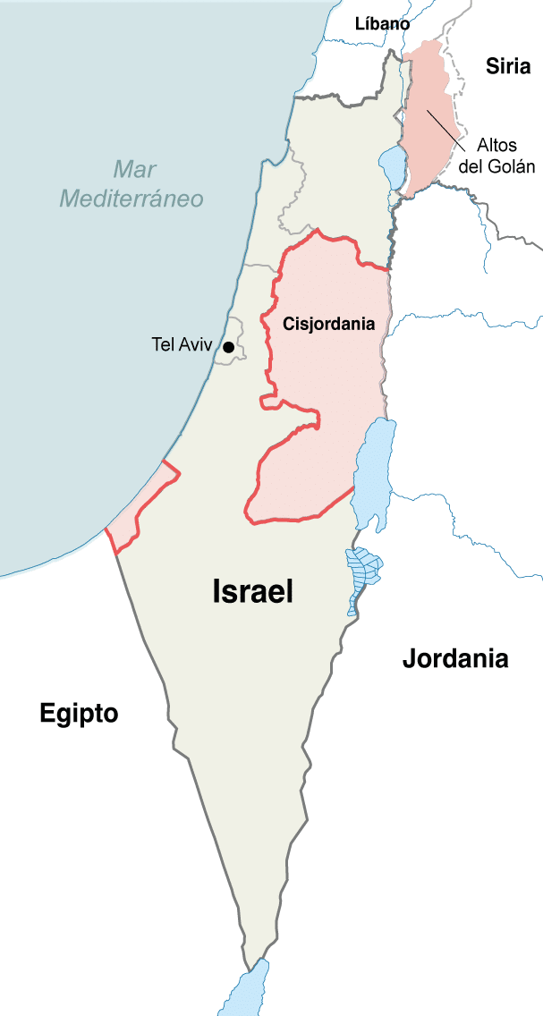Cartografía de 75 años de conflicto palestino-israelí