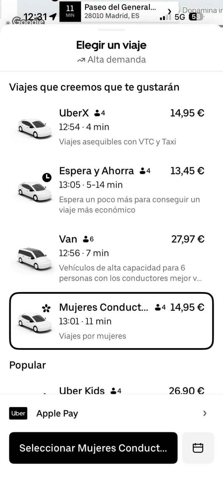 En qué consiste el programa de Uber "Mujeres Conductoras"